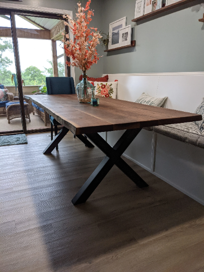 Heavy Duty 3" X-Frame Metal Table Legs – Black & Smith Ironworks