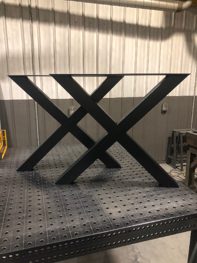 Heavy Duty 3" X-Frame Metal Table Legs – Black & Smith Ironworks