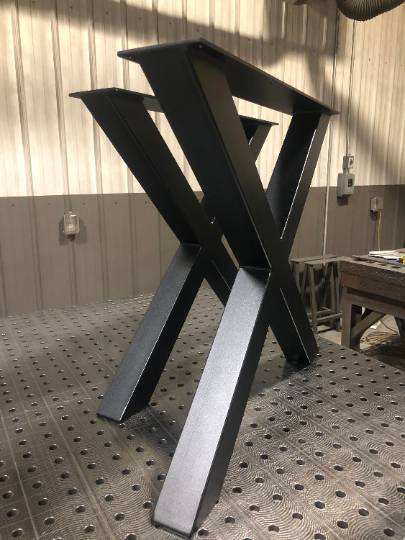Heavy Duty 3" X-Frame Metal Table Legs – Black & Smith Ironworks