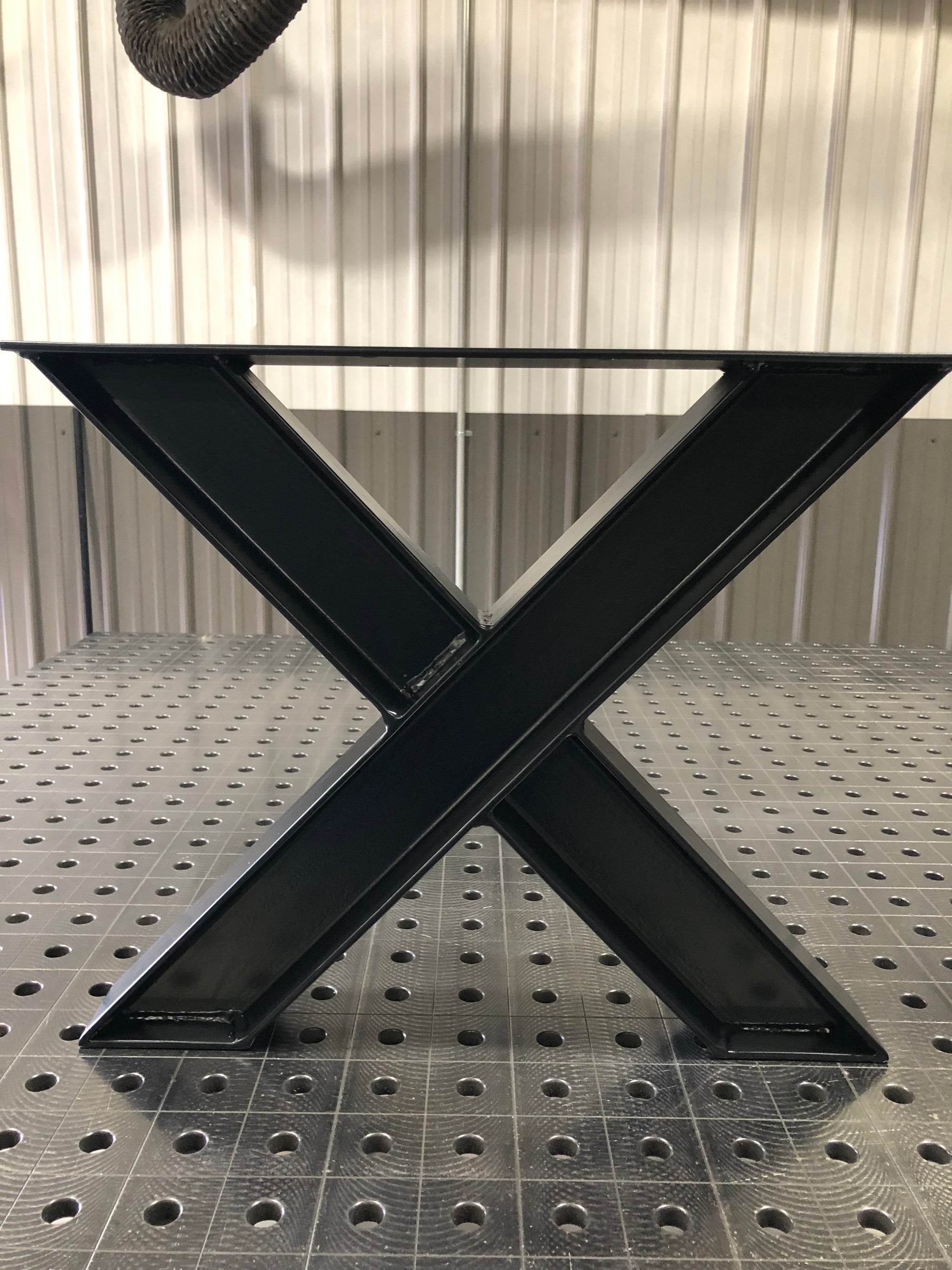 I-Beam X-Frame Metal Table Legs – Black & Smith Ironworks