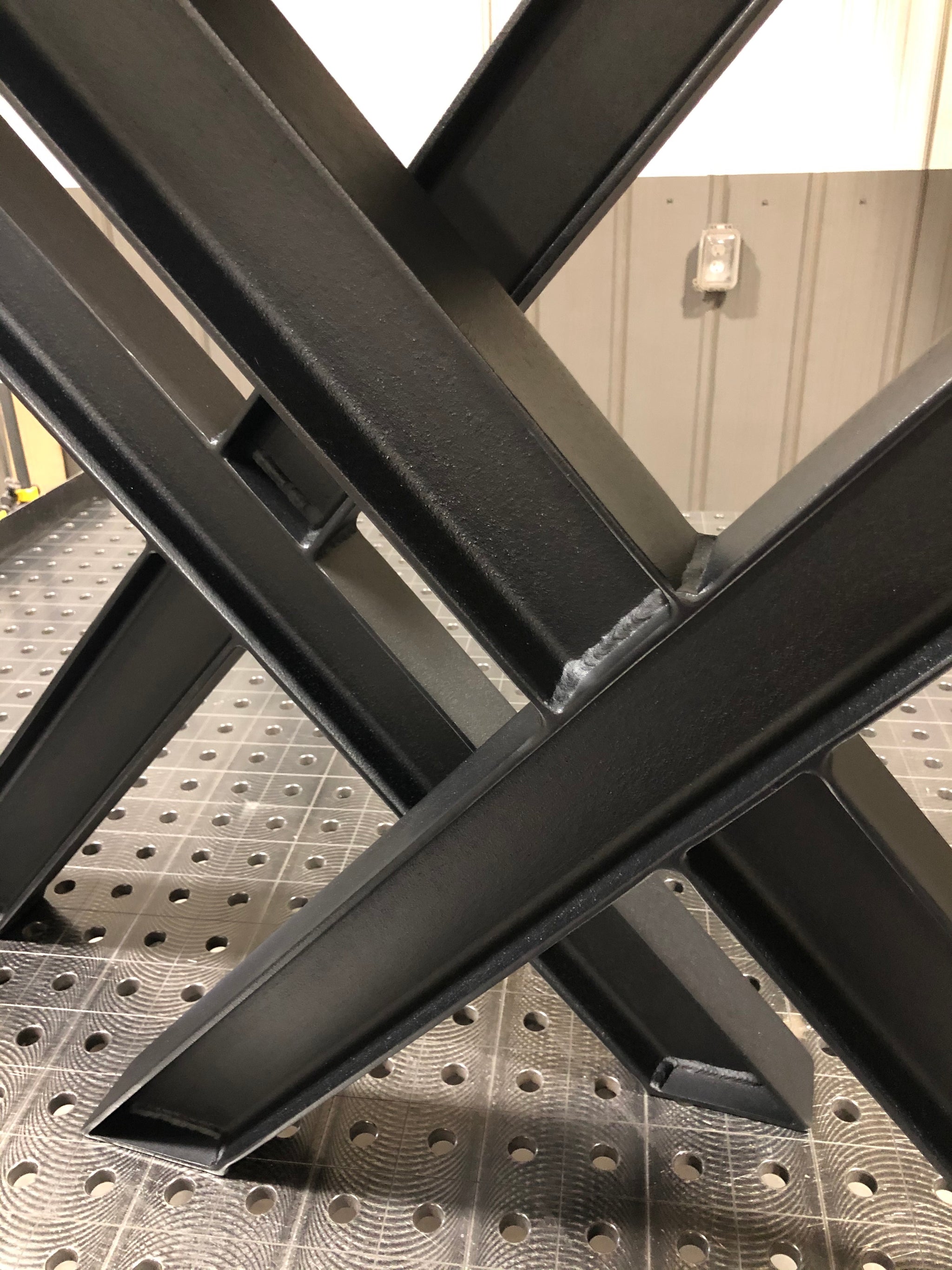 I-Beam X-Frame Metal Table Legs – Black & Smith Ironworks