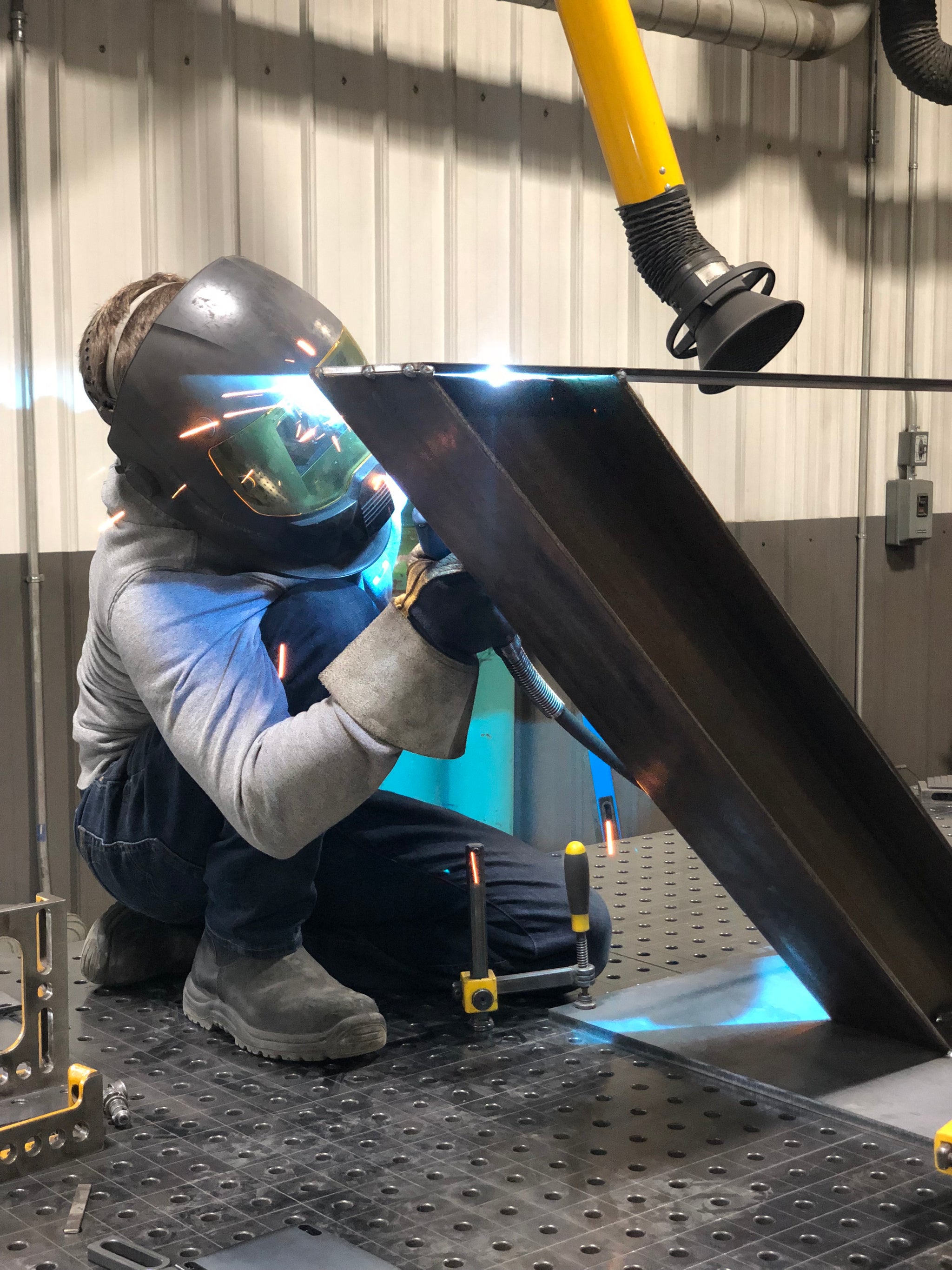 Angled I-Beam Table Base – Black & Smith Ironworks
