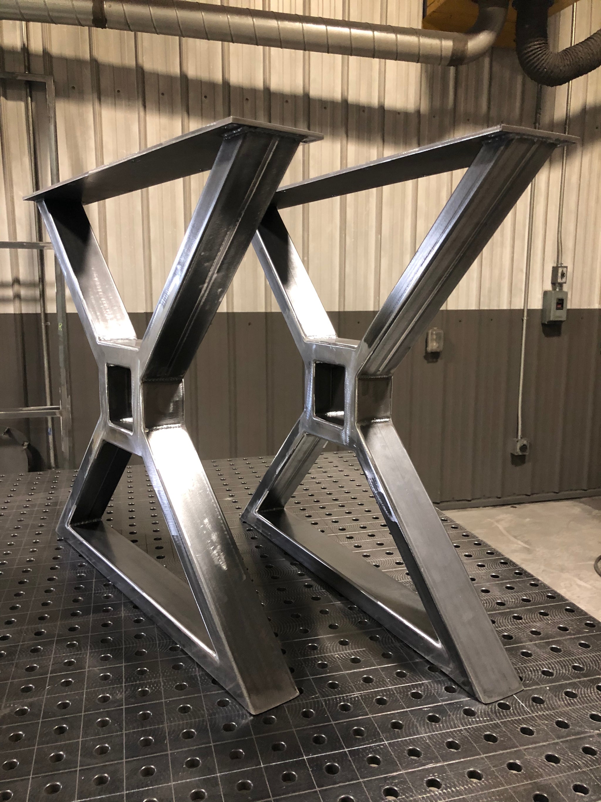 X Squared Metal Table Legs (Center Square Table Legs) – Black & Smith ...