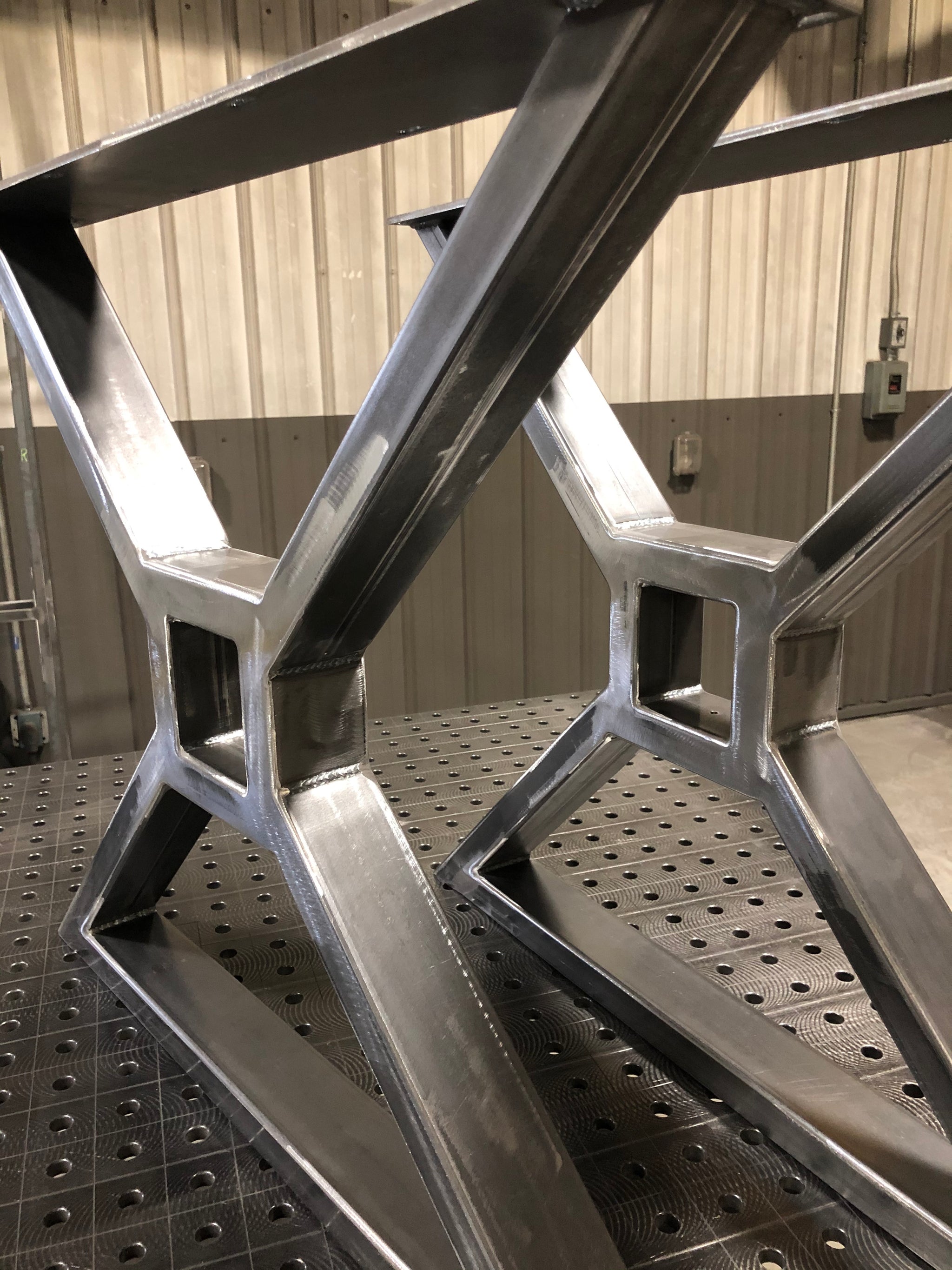 X Squared Metal Table Legs (Center Square Table Legs) – Black & Smith ...