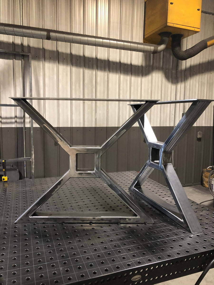 X Squared Metal Table Legs (Center Square Table Legs) – Black & Smith ...