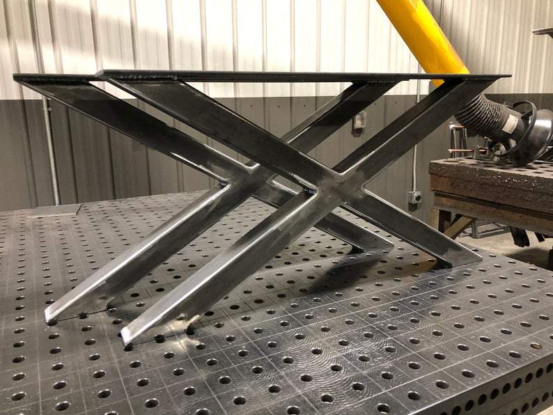 X-Frame Metal Table Legs – Black & Smith Ironworks