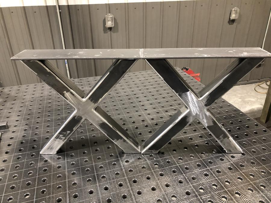 X-Frame Metal Table Legs – Black & Smith Ironworks